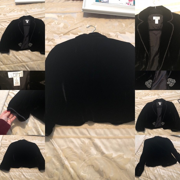 Anthropologie | Jackets & Coats | Ann Taylor Loft Velvet Jacket Vintage ...